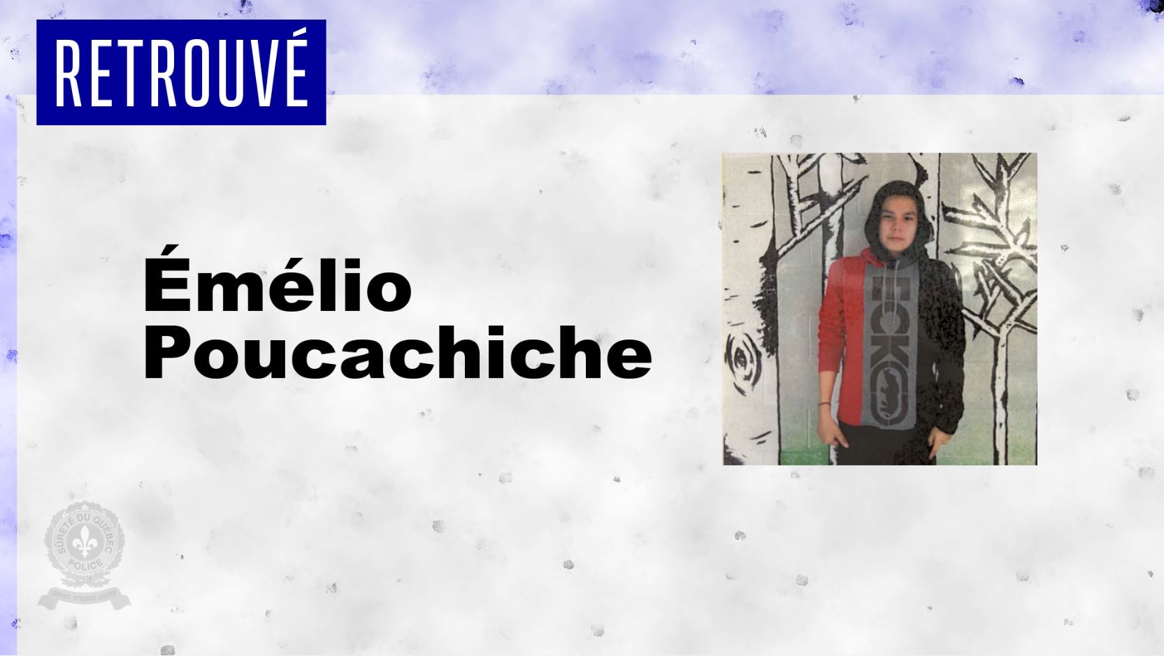 Émélio Poucachiche retrouvé - Noovo Abitibi-Temiscamingue