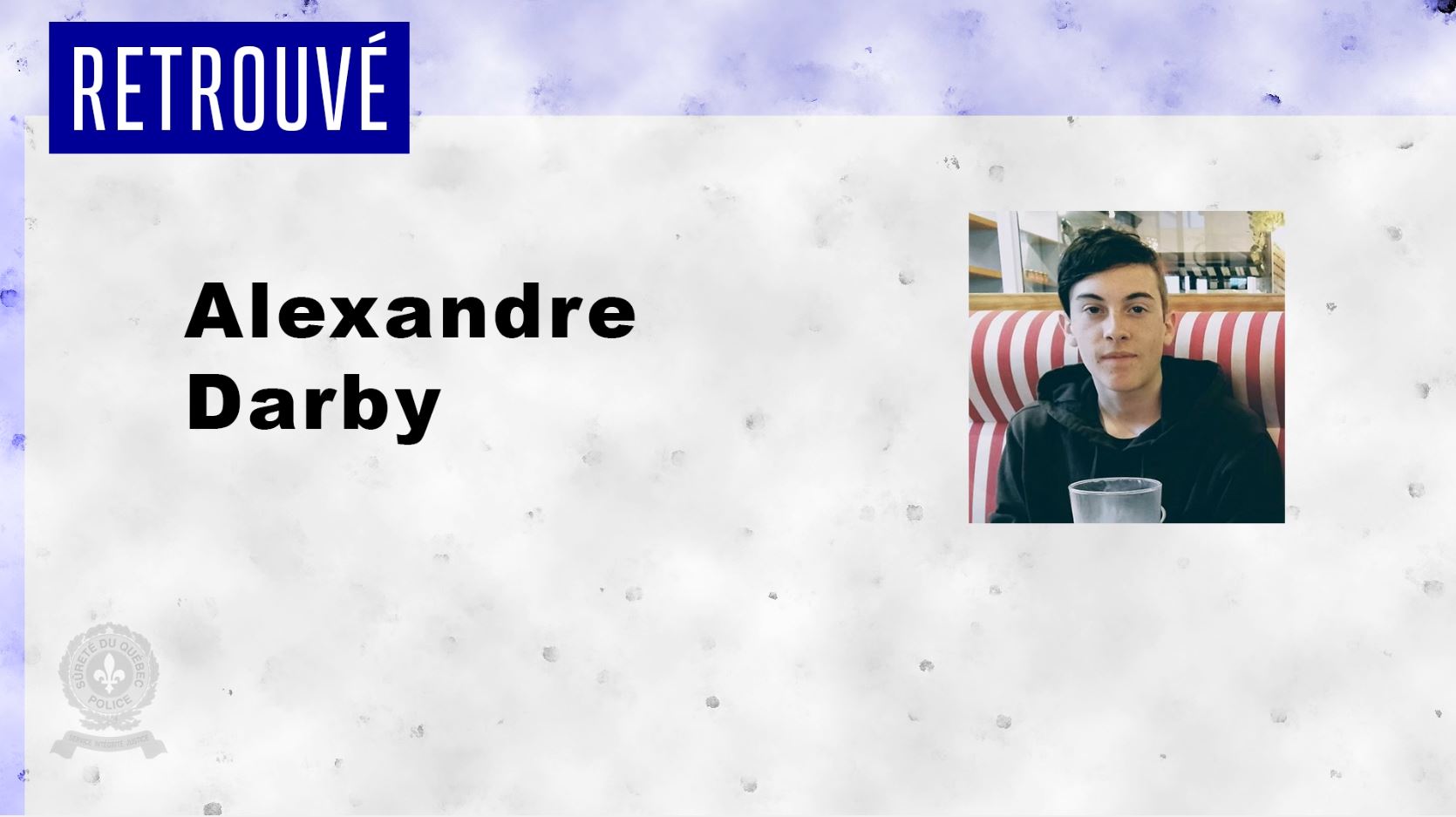 Alexandre Darby retrouvé - Noovo Abitibi-Temiscamingue